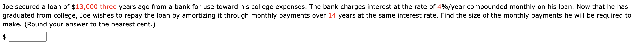 Solved make. (Round your answer to the nearest cent.) $ | Chegg.com