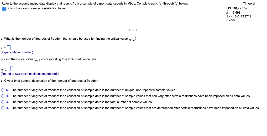 Solved Refer to the accompanying data display that results | Chegg.com