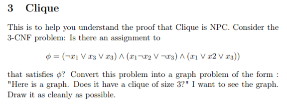 3 Clique This is to help you understand the proof | Chegg.com