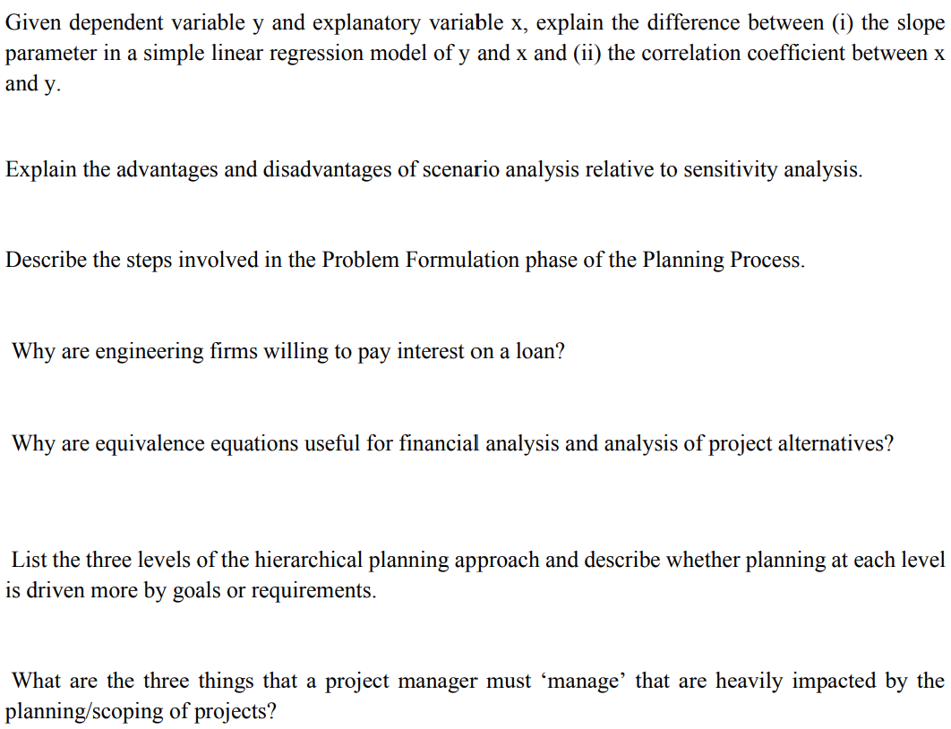 Solved Given Dependent Variable Y And Explanatory Variable 8664