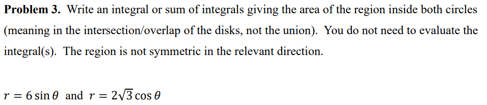 Solved Write an integral or sum of integrals giving the area | Chegg.com