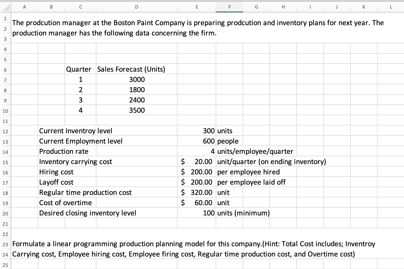 Please answer the steps on how to do it on excel, | Chegg.com