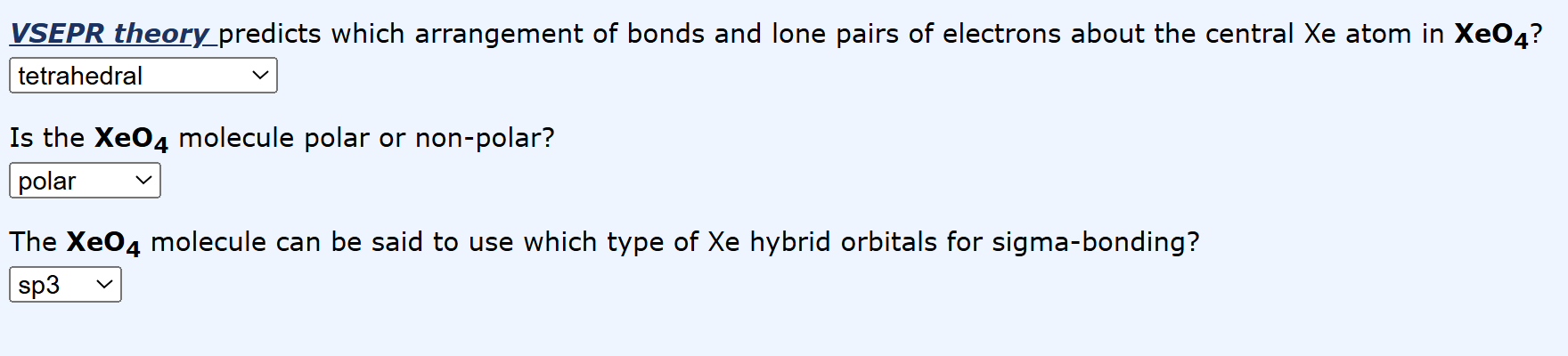 Solved VSEPR theory predicts which arrangement of ﻿bonds and | Chegg.com