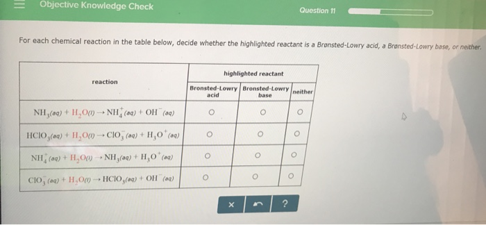 Solved Objective Knowledge Check Question 11 For each | Chegg.com