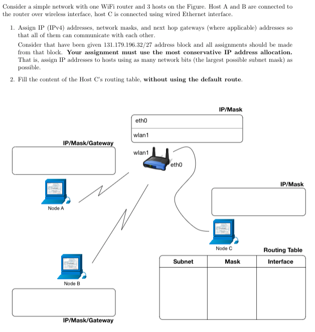 Consider a simple network with one WiFi router and 3 | Chegg.com