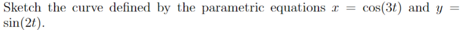 Solved Sketch the curve defined by the parametric equations | Chegg.com
