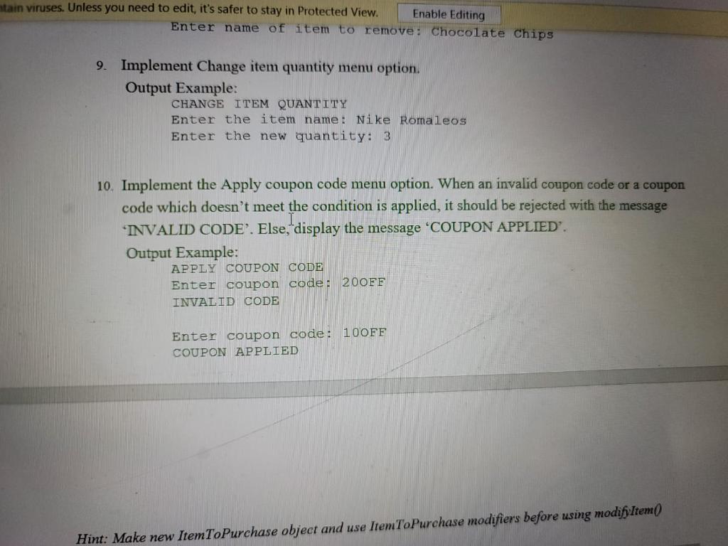 Solved ShoppingCart.java :- package main; import | Chegg.com