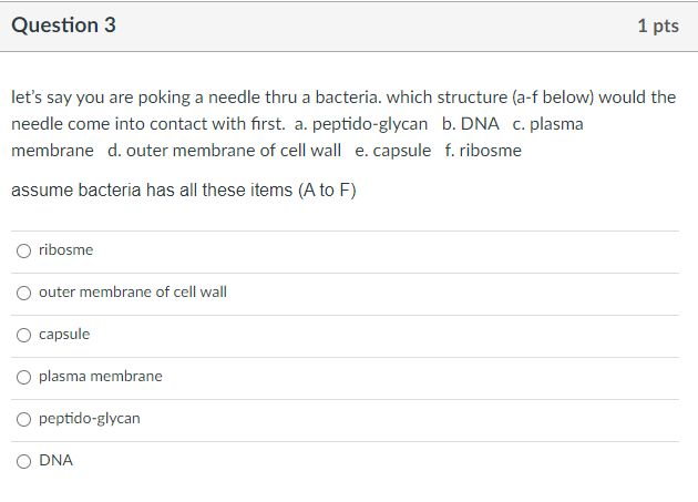 Solved Question 3 1 pts let's say you are poking a needle | Chegg.com