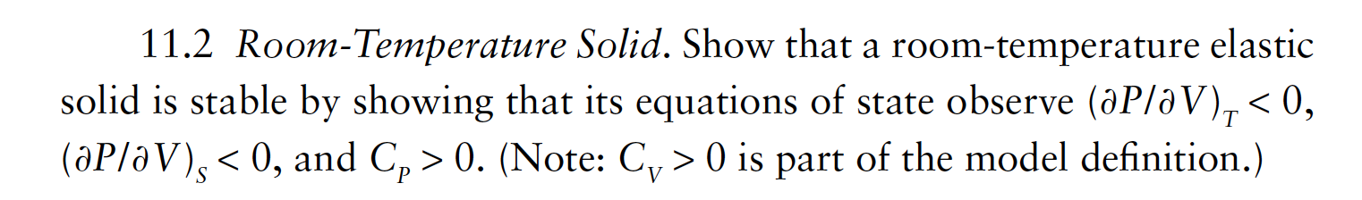 Solved 11.2 Room-Temperature Solid. Show that a | Chegg.com