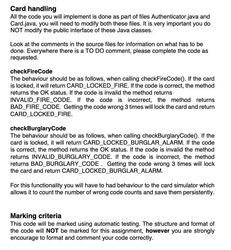 Solved Card handling All the code you will implement is done | Chegg.com