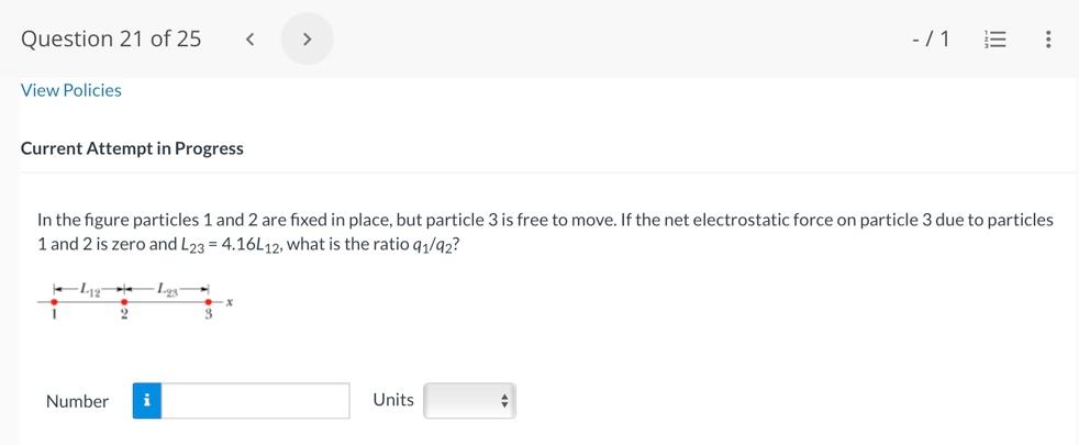 Solved In the figure particles 1 and 2 are fixed in place, | Chegg.com