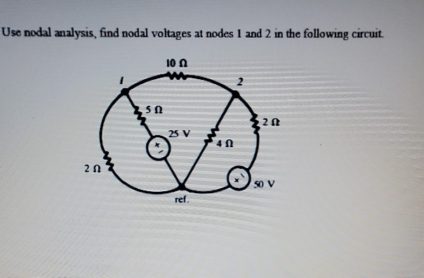 Solved Use nodal analysis, find nodal voltages at nodes 1 | Chegg.com