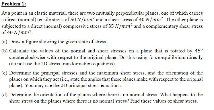 At a point in an elastic material, there are two | Chegg.com