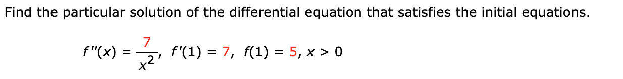 Solved Find the particular solution of the differential | Chegg.com