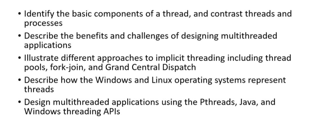 Solved Identify the basic components of a thread, and | Chegg.com