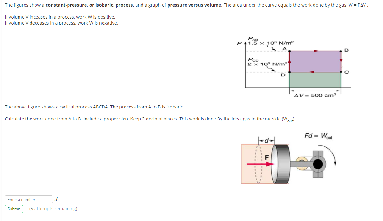 Solved The figures show a constant-pressure, or isobaric, | Chegg.com