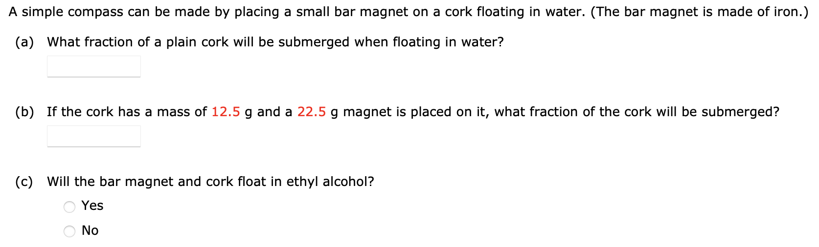 Solved A simple compass can be made by placing a small bar | Chegg.com