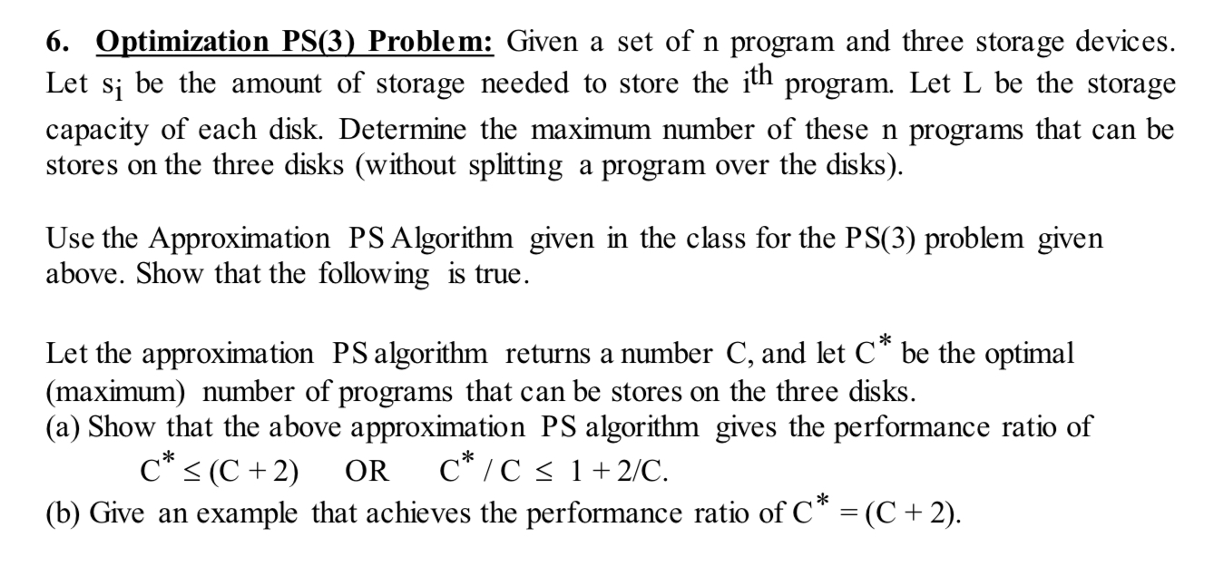 Solved Optimization PS(3) ﻿Problem: Given a set of n | Chegg.com