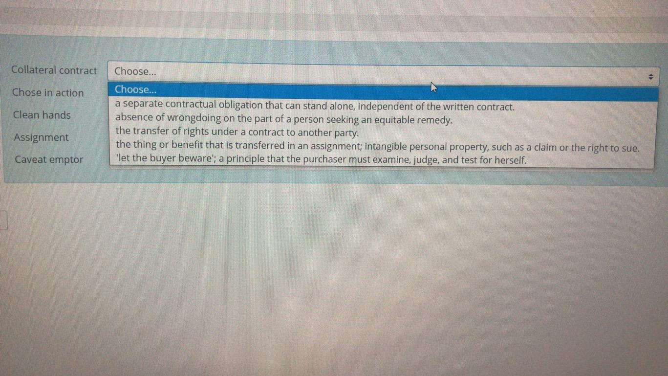 Solved 수 Condition subsequent Condition precedent Utmost | Chegg.com