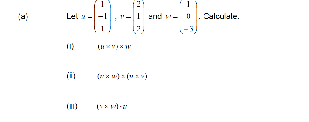 Solved (a) Let \\( u=\\left(\\begin{array}{c}1 \\\\ -1 \\\\ | Chegg.com