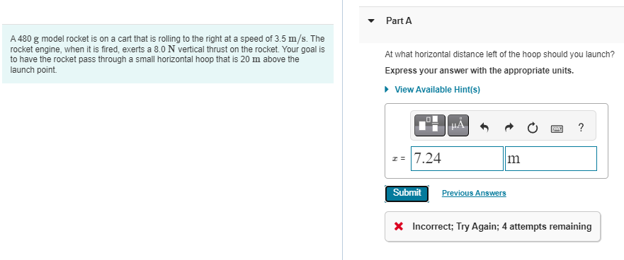 Solved A 480 g model rocket is on a cart that is rolling to | Chegg.com