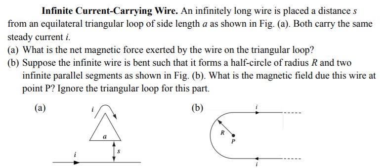 Solved Infinite Current-Carrying Wire. An infinitely long | Chegg.com