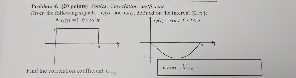 Solved Problem 4. (20 points) Topics: Correlation | Chegg.com Solved Problem 4. (20 points) Topics: Correlation | Chegg.com