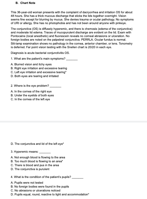 Solved This 36-year-old woman presents with the complaint of | Chegg.com