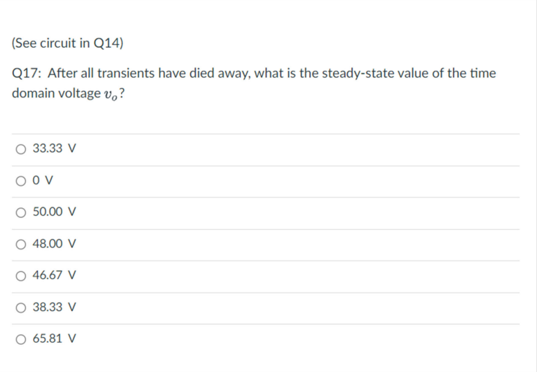Solved Figure 4: For Questions Q14-Q17: Consider the circuit | Chegg.com