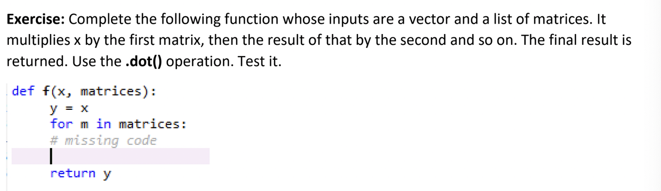 Solved Exercise: Complete the following function whose | Chegg.com