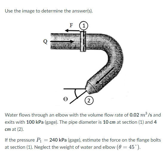 Solved Use the image to determine the answer(s). Water flows | Chegg.com
