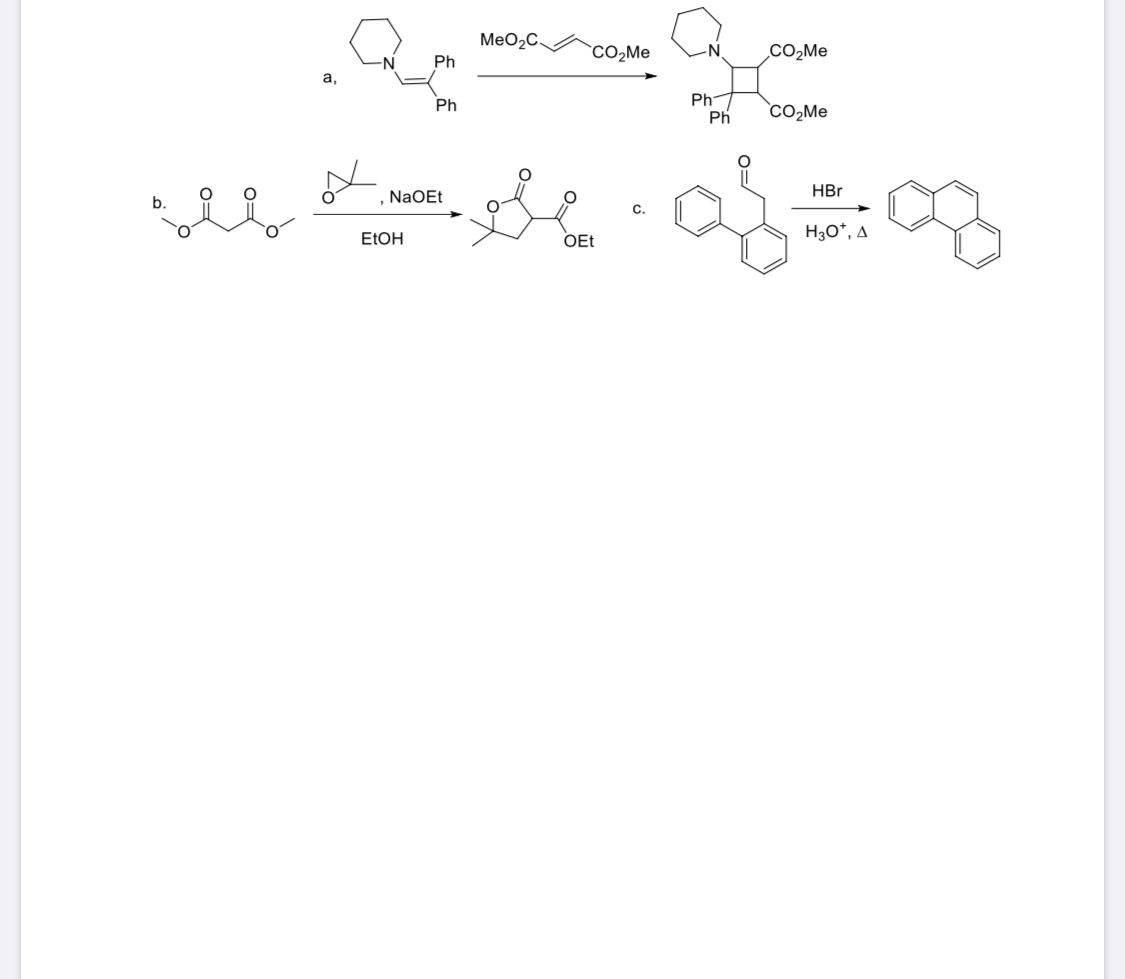 Solved MeO2 CO2Me CO2Me ph CO2Me NaOEt HBr 05:05 EtOH OET | Chegg.com