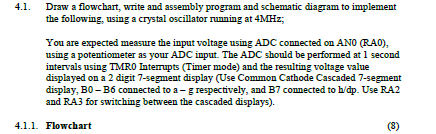 Solved 4.1. Draw a flowchart, write and assembly program and | Chegg.com