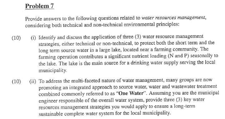 Solved Problem 7 Provide answers to the following questions | Chegg.com