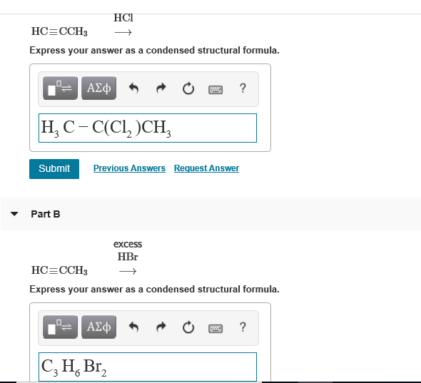 Solved HCI HC=CCH3 Express your answer as a condensed | Chegg.com