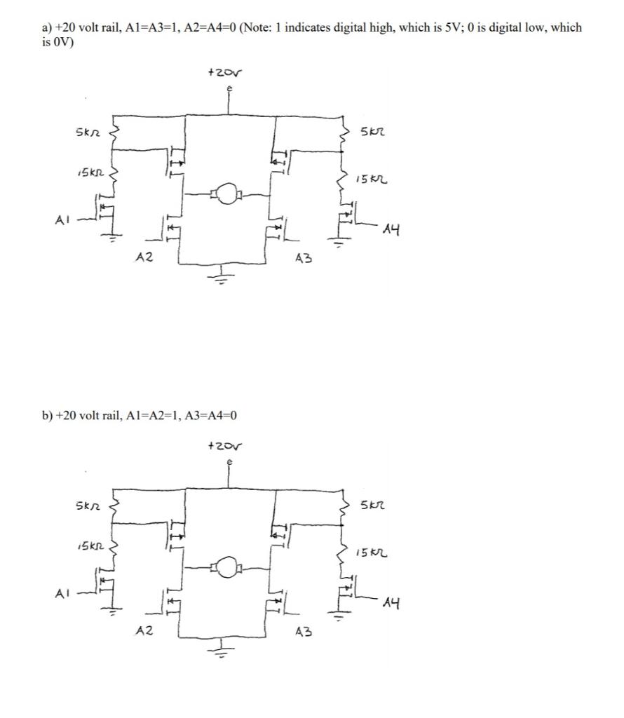Solved The circuit schematics shown below correspond to | Chegg.com