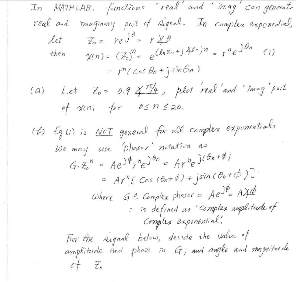 Solved The problem about complex signal magnitude | Chegg.com