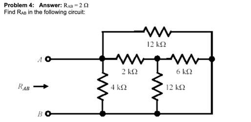 Solved Problem 4: Answer: RAB=2Ω Find RAB in the following | Chegg.com