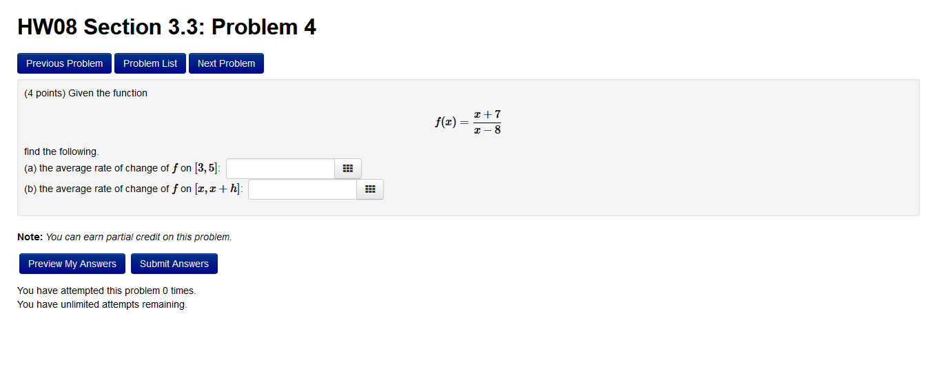 Solved HW08 Section 3.3: Problem 4 Previous Problem Problem | Chegg.com