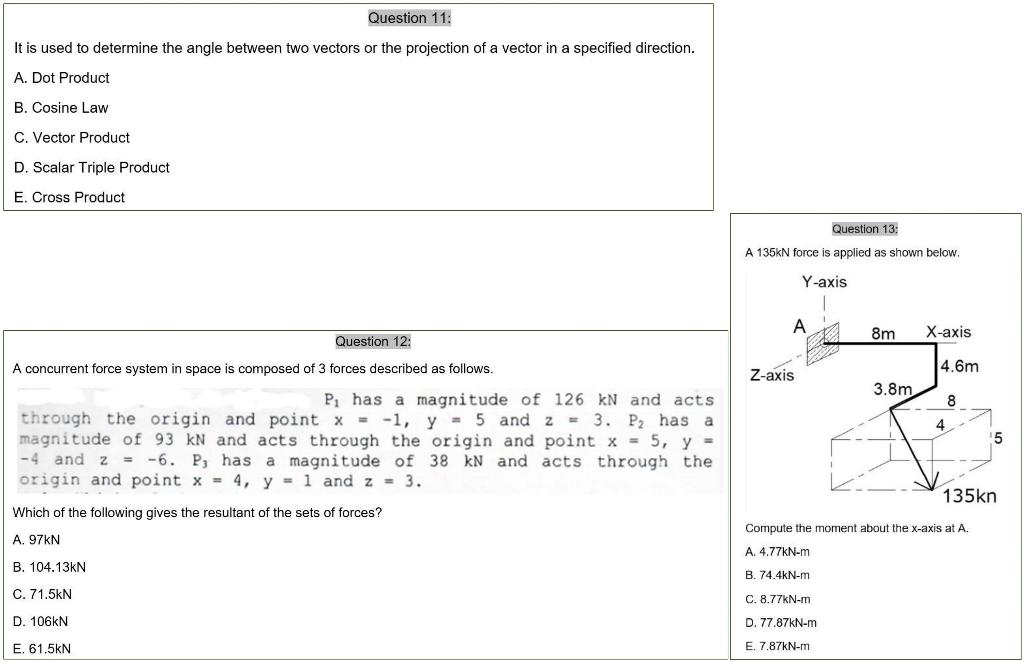 Solved Question 11: It is used to determine the angle | Chegg.com