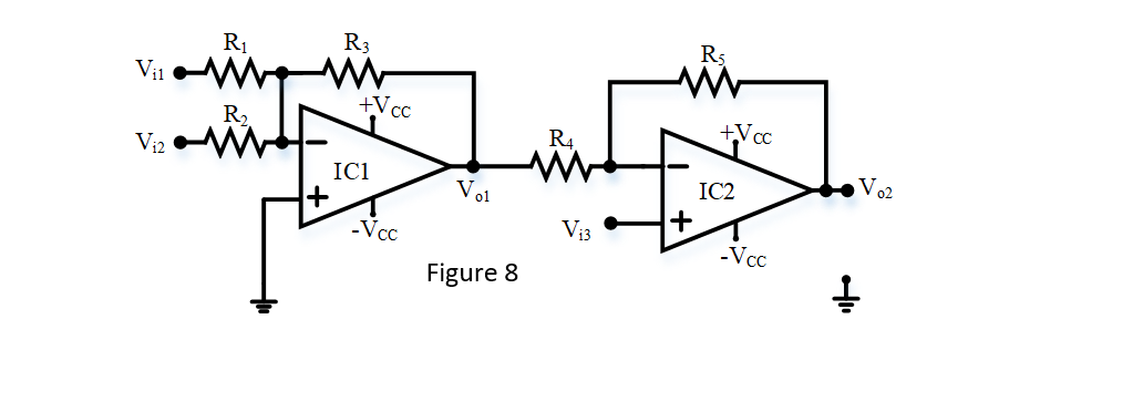 Solved For the multi-stage operational amplifier circuit | Chegg.com