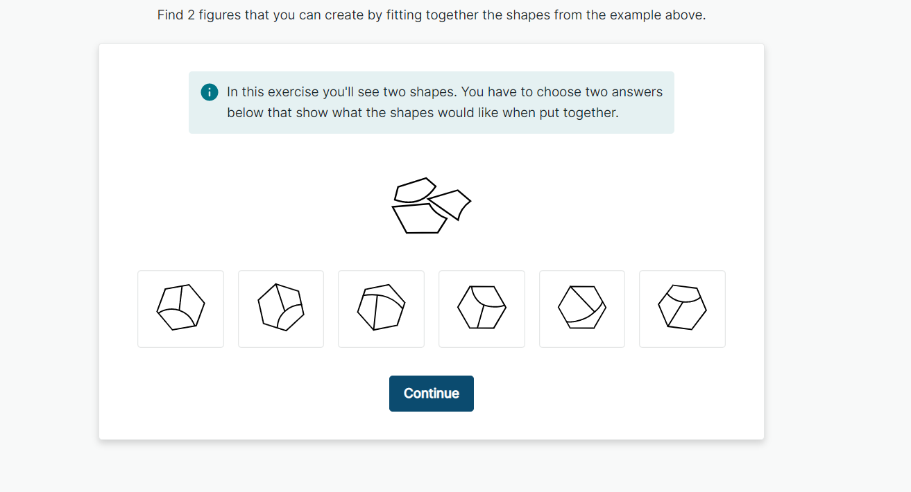 Solved Find 2 figures that you can create by fitting | Chegg.com