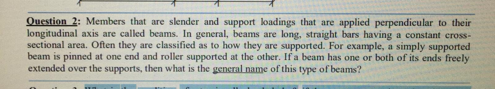 Solved Question 2: Members that are slender and support | Chegg.com