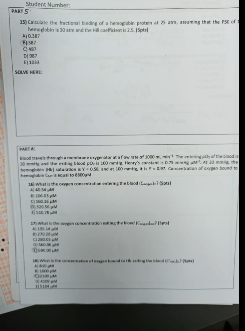 Solved PART 5:Calculate the fractional binding of ﻿a | Chegg.com