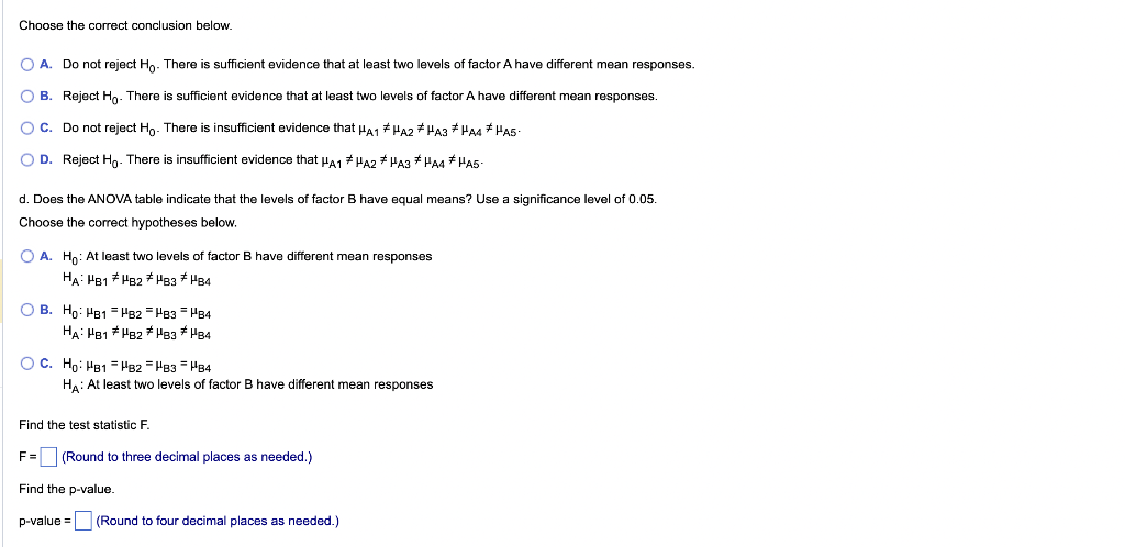 Solved Examine the following two-factor analysis of variance | Chegg.com