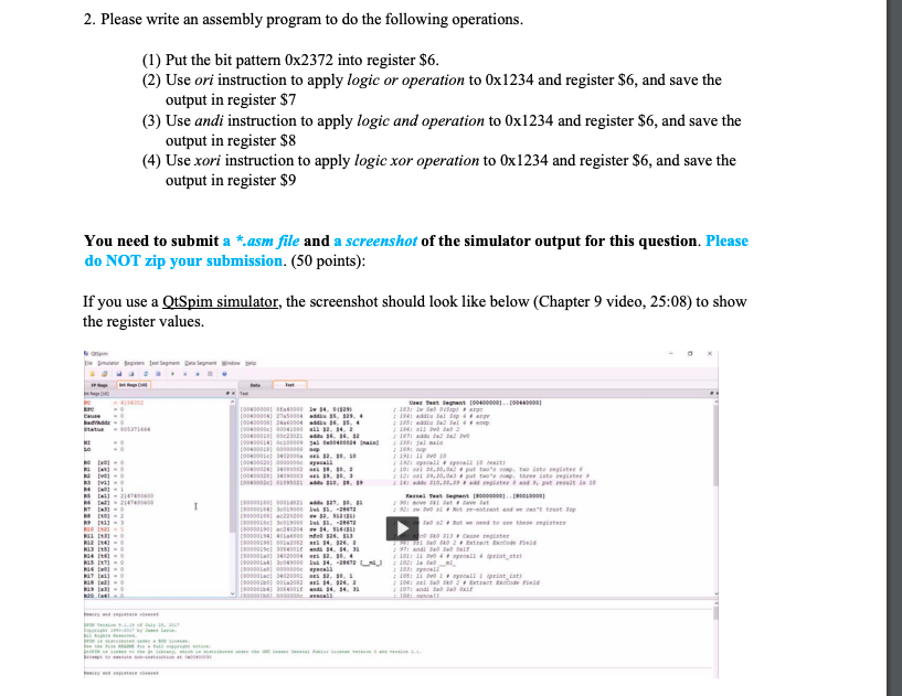 2. Please write an assembly program to do the | Chegg.com