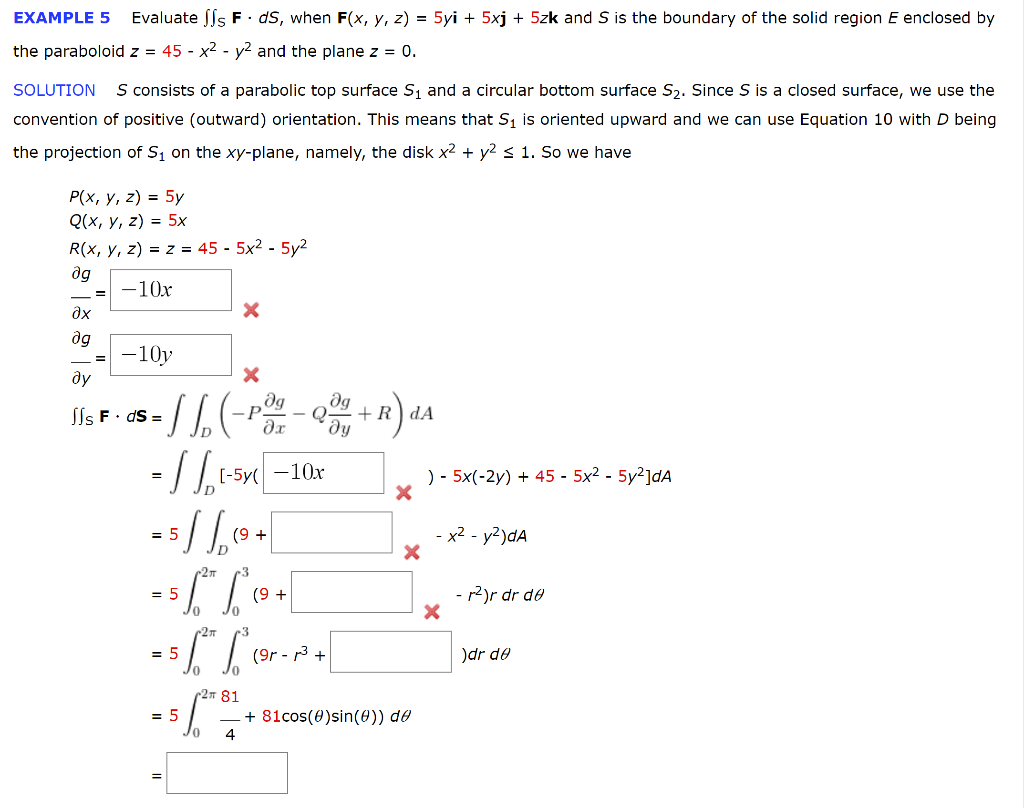 Solved EXAMPLE 5 Evaluate Sis F. ds, when F(x, y, z) = 5yi + | Chegg.com