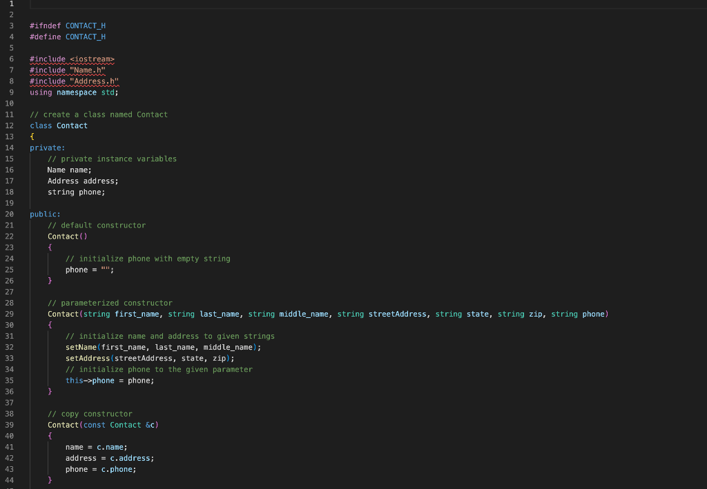 For this assignment, you will extend the Contact | Chegg.com