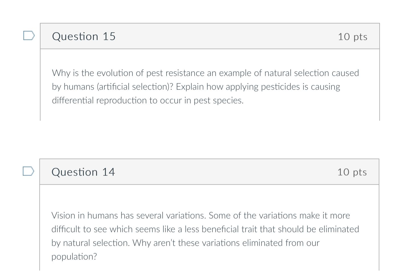 Solved Why is the evolution of pest resistance an example of | Chegg.com