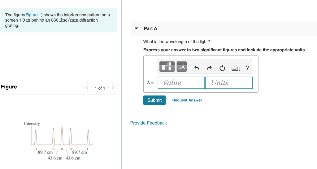 Solved The figure(Figure 1) shows the interference pattern | Chegg.com